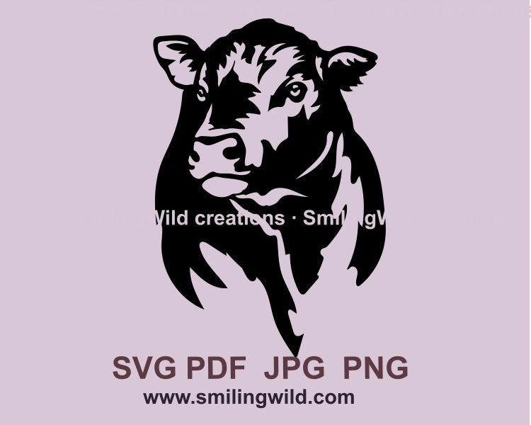 American Aberdeen angus svg clip art bull vector cuttable design ...