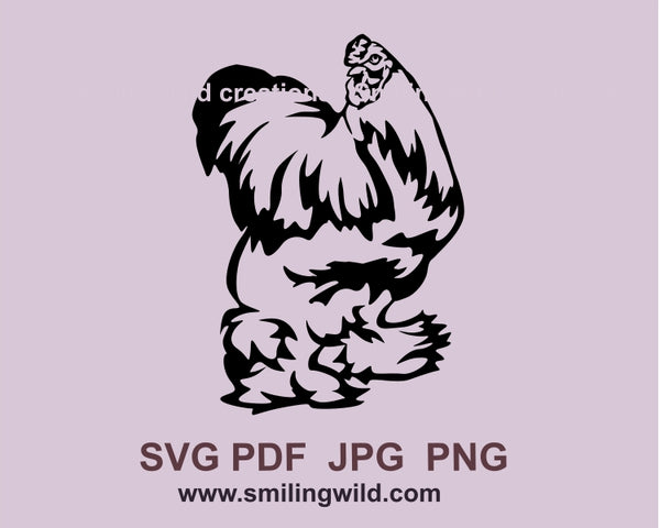 Brahma chicken svg vector clip art design – Smiling Wild svg clip art