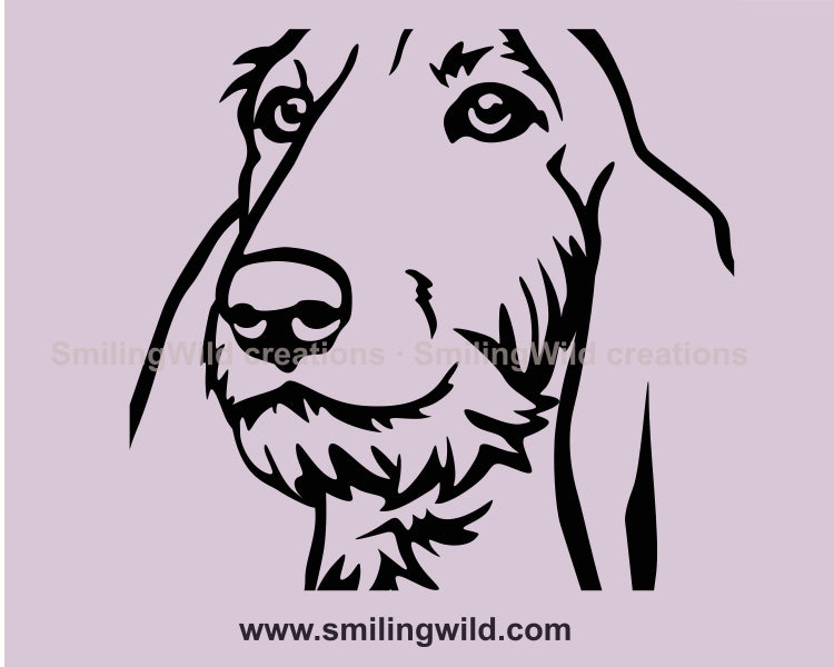 Wirehaired Segugio Italiano svg vector clip art – Smiling Wild svg clip art