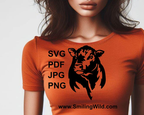 American Aberdeen angus svg clip art bull vector cuttable design ...