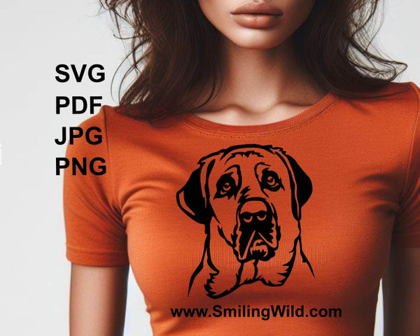 Broholmer svg dog vector graphic clip art, Broholmer digital vector gr ...