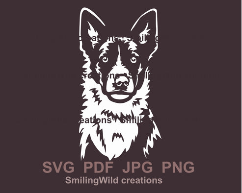 Smooth border collie svg clip art portrait, dog white vector graphic f ...
