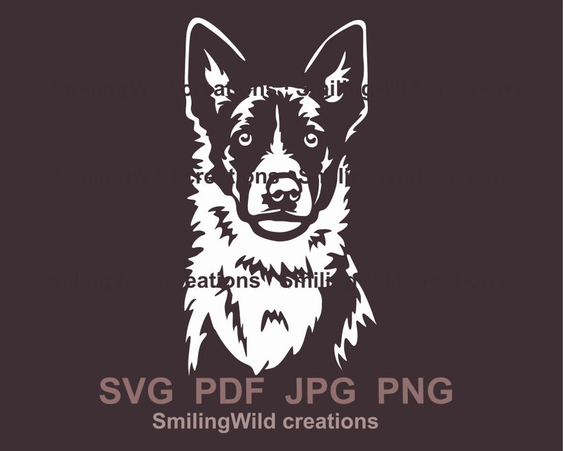Smooth border collie svg clip art portrait, dog white vector graphic f ...