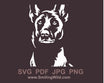 Dutch shepherd dog svg white vector graphic file – Smiling Wild svg ...